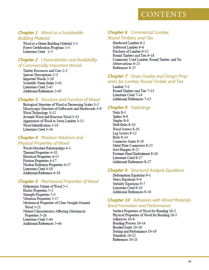 Wood Handbook (Wood as an Engineering Material) – Workshop Companion